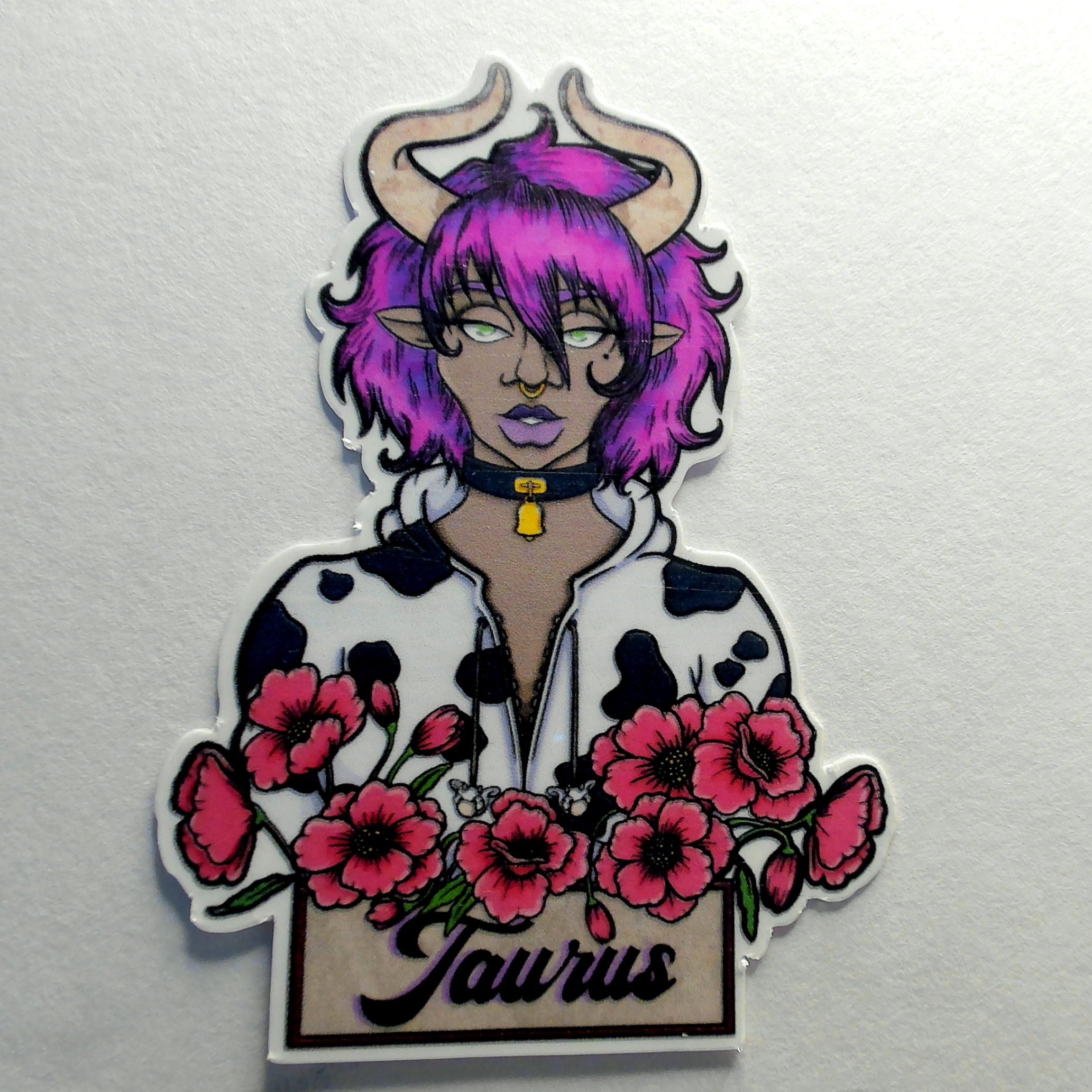 Taurus Sticker | Sardonic Sloth Art