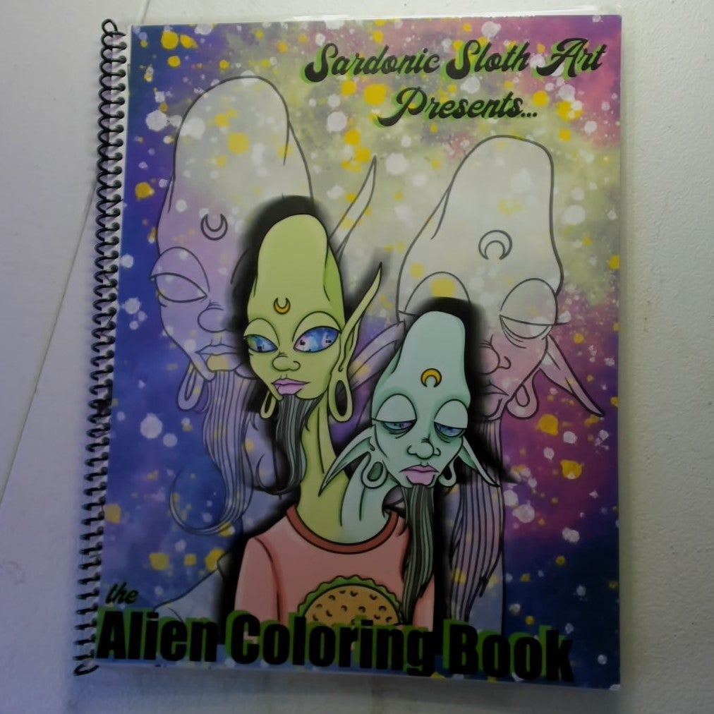 Aliens Coloringbook | Sardonic Sloth Art