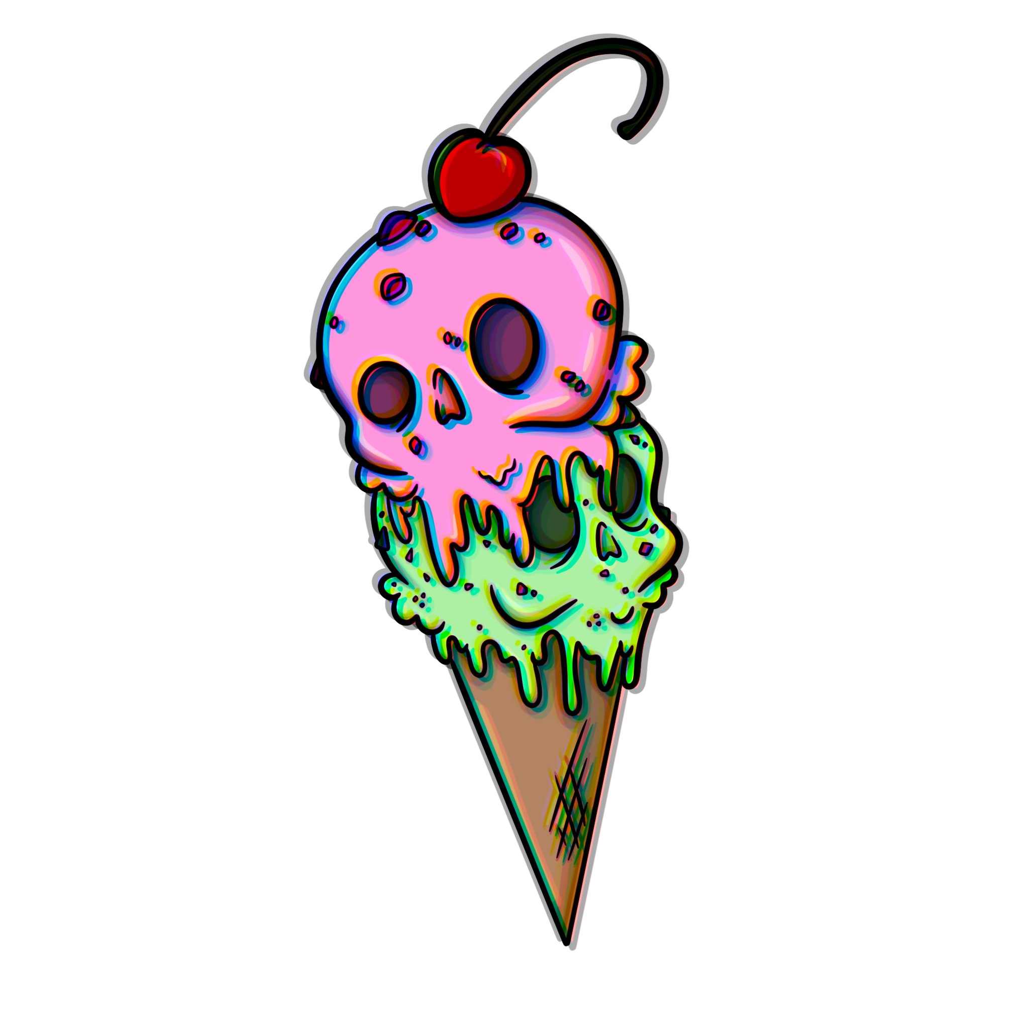 Melt Temporary Tattoo | Sardonic Sloth Art