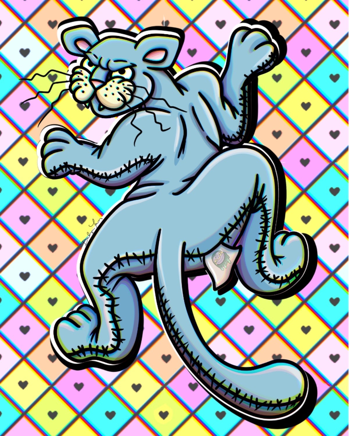 Plushie Panther | Sardonic Sloth Art