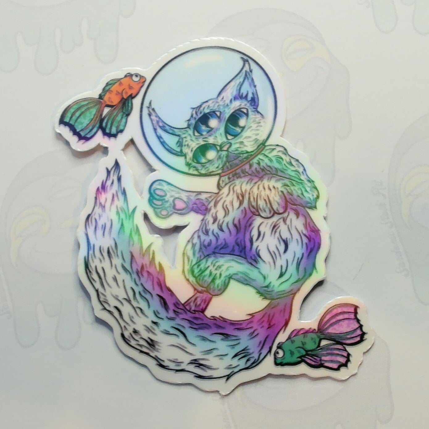 Space Kitty Sticker | Sardonic Sloth Art